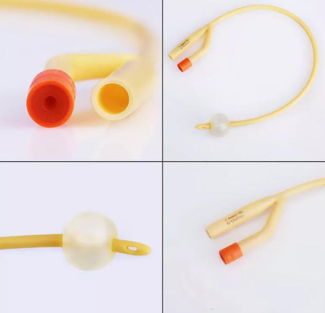 Silicone Coated Foley Catheter 2 Way Antimicrobial Latex Female Medical ...