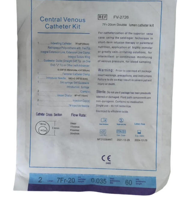 Medical Disposable Central Venous Catheter Cvc Catheter Kit