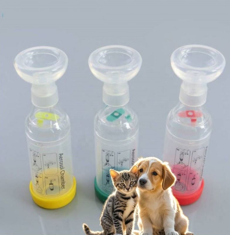 Dogs and Cats Aerosol Chamber Inhaler Spacer Asthma Cat Aerosol Chamber ...