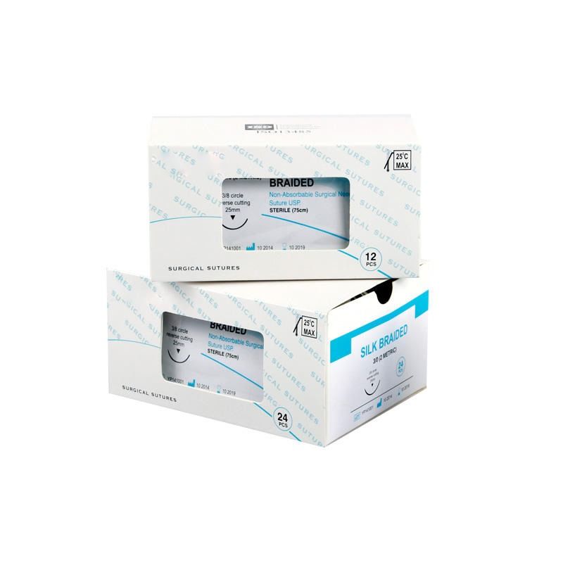 Veterinary Animal Braided Silk Non-Absorbable Medical Sutures With ...