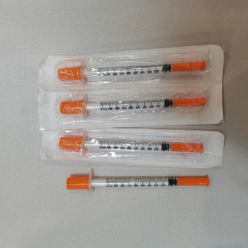 1ml Insulin Injection Syringe With Fixed Needle Concentric 100 Units Or ...
